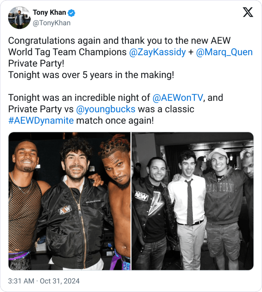 Private Party Win AEW World Tag Team Titles On Fright Night Dynamite