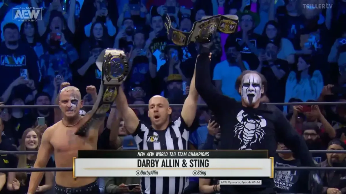 Sting & Darby Allin Win AEW World Tag Team Titles On Dynamite